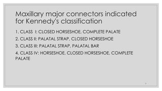 MAXILLARY MAJOR CONNECTORS IN CPD PROSTHO | PPTX