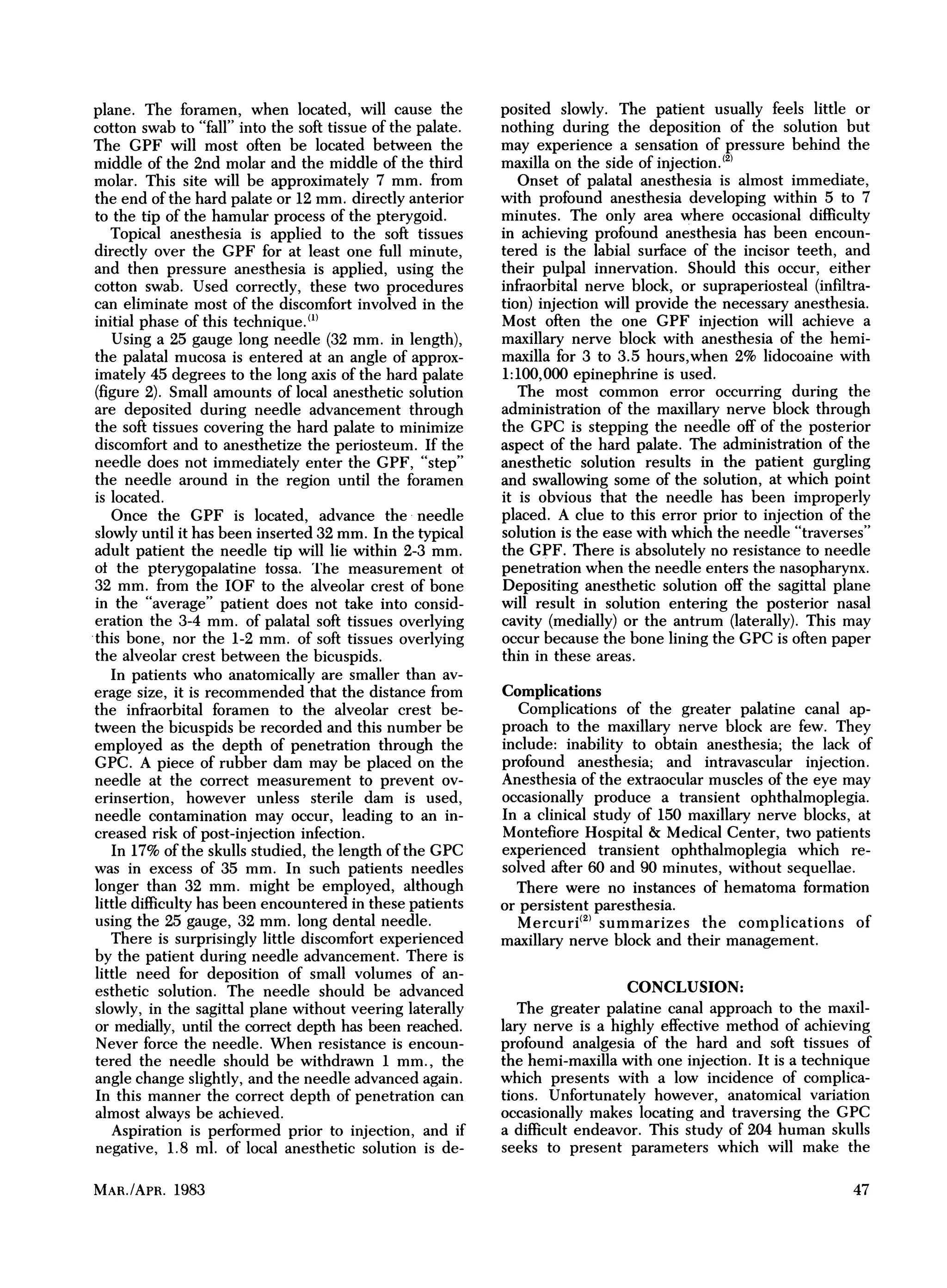 Oral Surgery - Maxillary nerve block | PDF