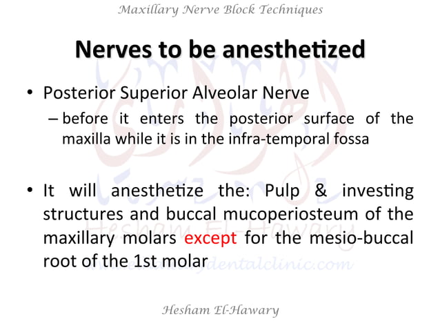 Maxillary nerve block anesthetic technique (with photos) | PDF | Ear ...