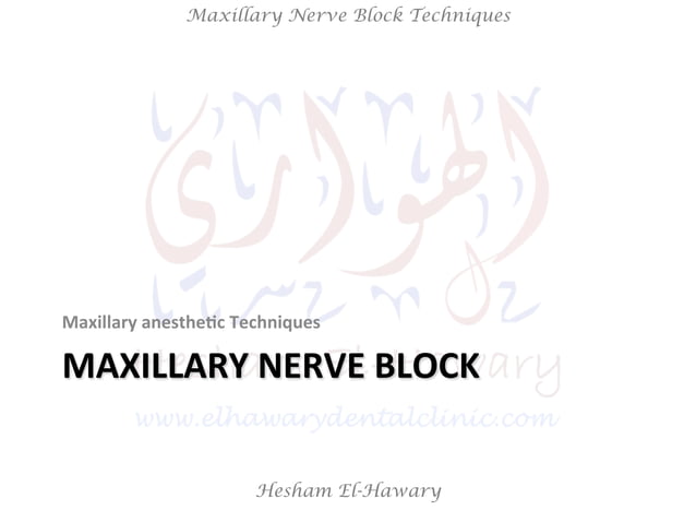Maxillary nerve block anesthetic technique (with photos) | PDF | Ear ...
