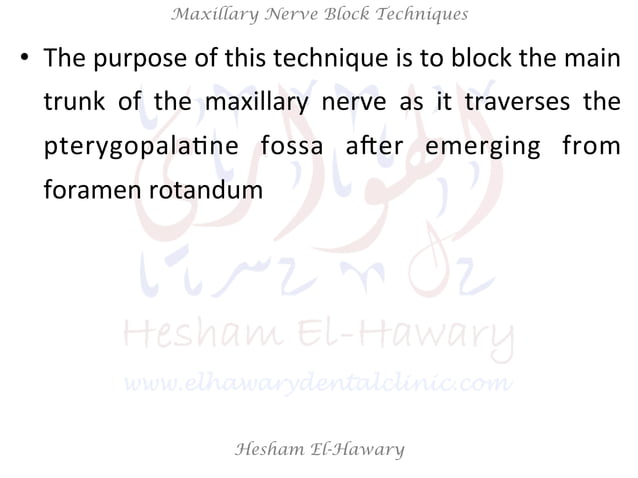 Maxillary nerve block anesthetic technique (with photos) | PDF | Ear ...