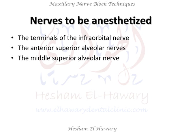 Maxillary nerve block anesthetic technique (with photos) | PDF | Ear ...