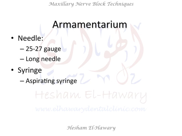 Maxillary nerve block anesthetic technique (with photos) | PDF | Ear ...