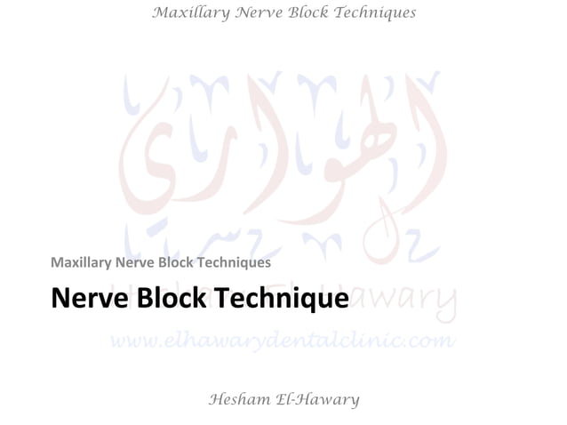 Maxillary nerve block anesthetic technique (with photos) | PDF | Ear ...
