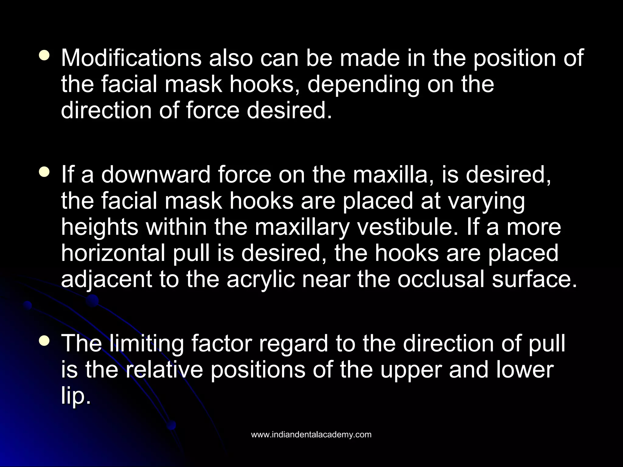 Maxillary protraction in orthodontics | PPT | Dental Health | Diseases ...