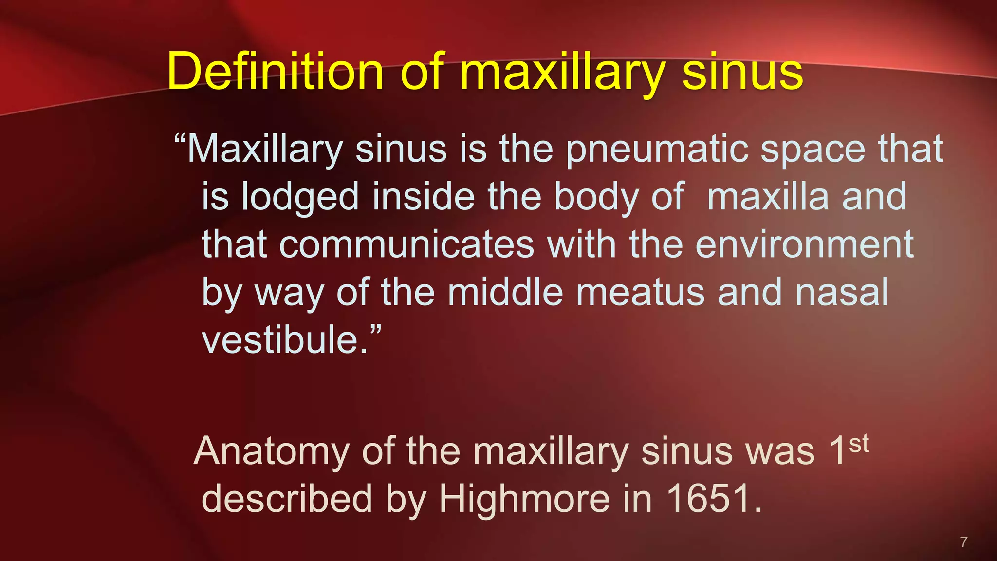 Maxillary sinus | PPTX