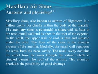 Maxillary Sinus | PPTX