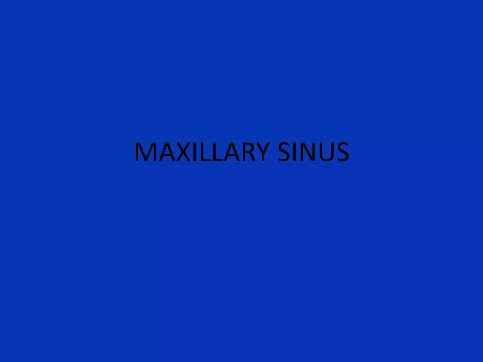 Maxillary sinus | PPT