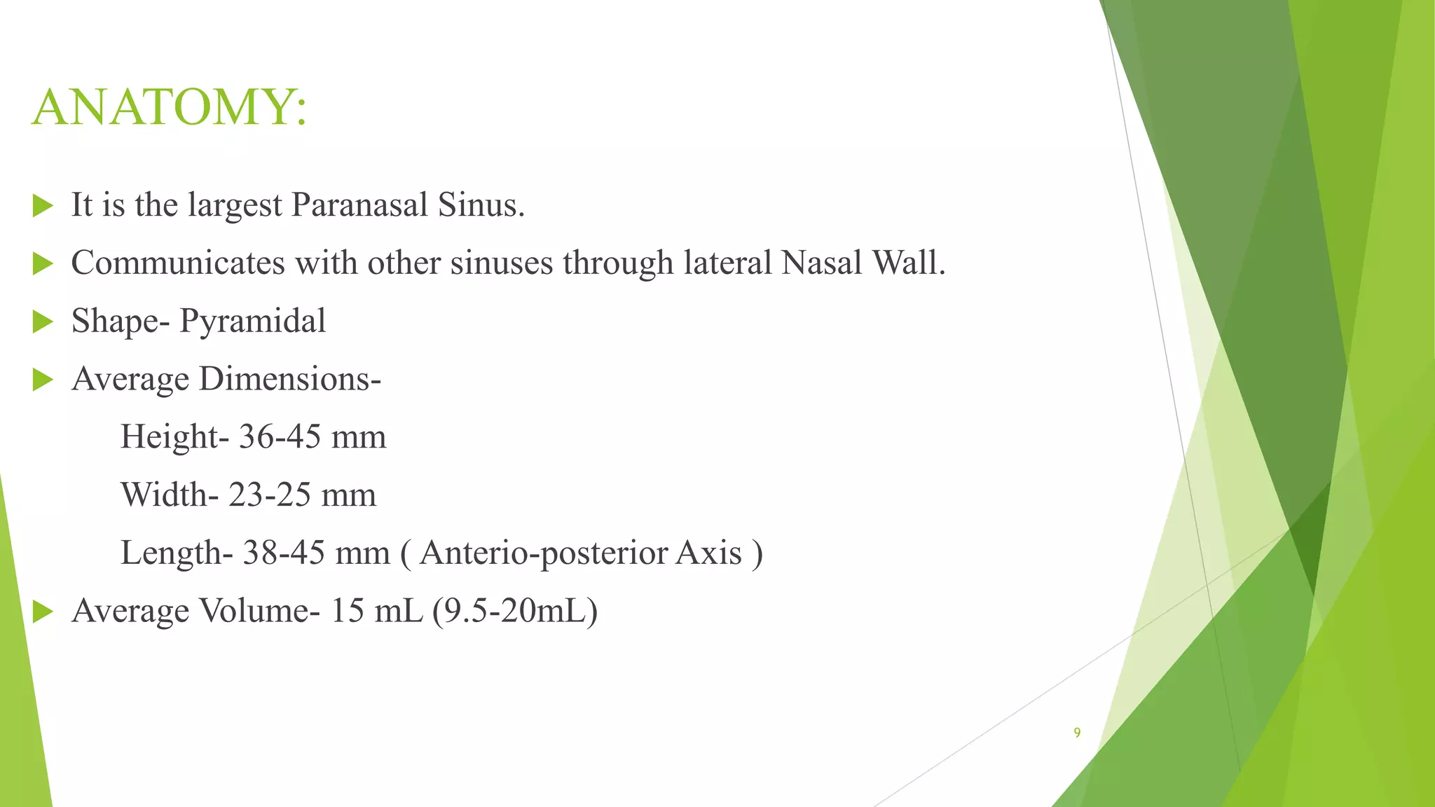 Maxillary Sinus | PPTX