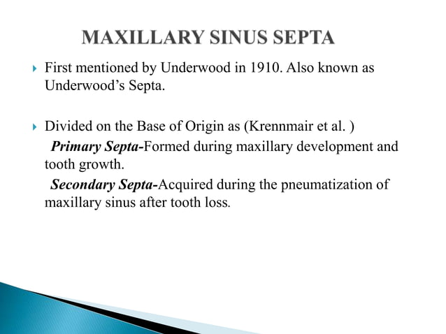 Maxillary sinus | PPTX