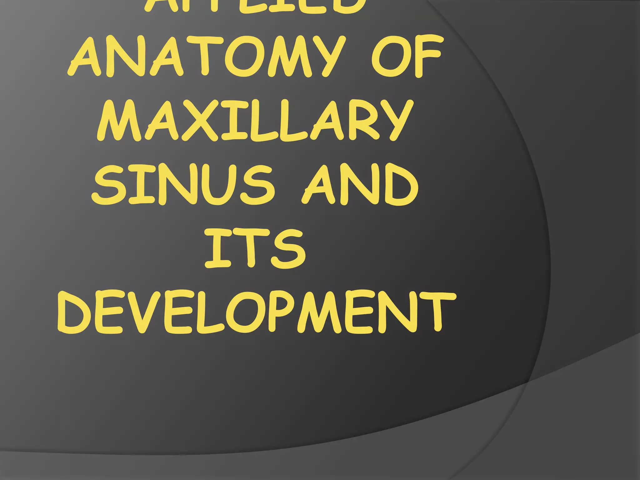 Maxillary sinus and implication in endodontics | PPTX | Ear, Nose and ...