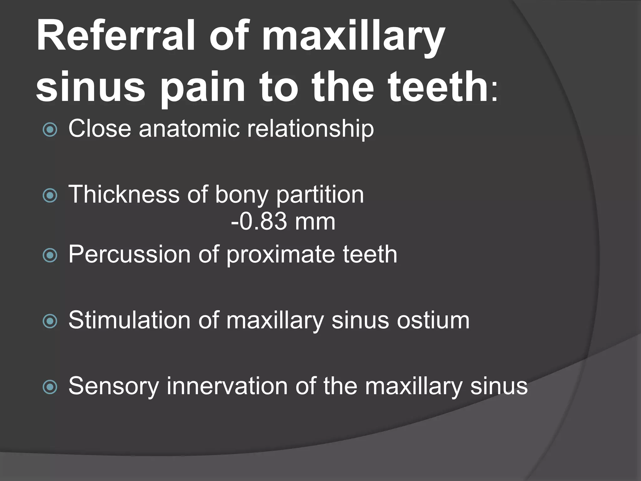 Maxillary sinus and implication in endodontics | PPTX