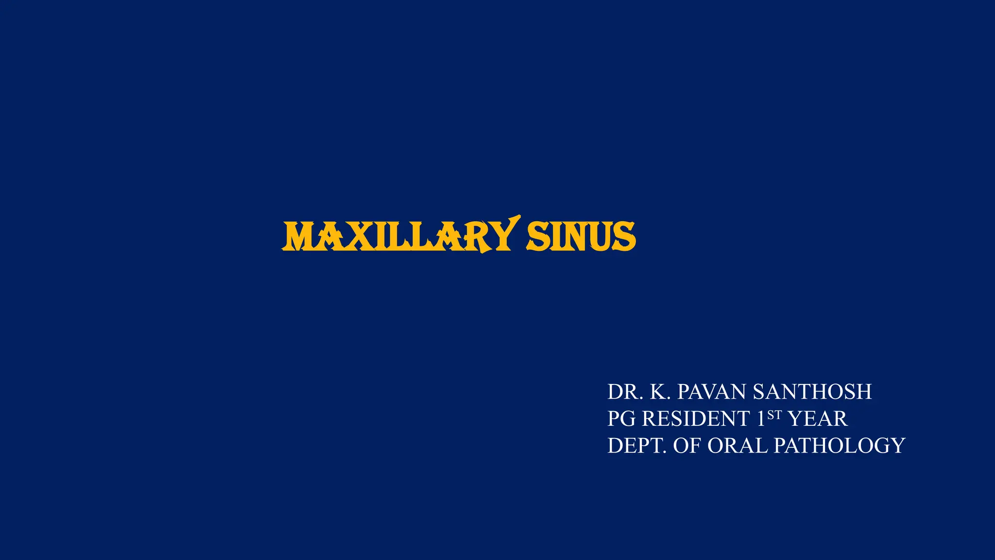 Maxillary Sinus.pptx 1st bds lecture histology | PPTX