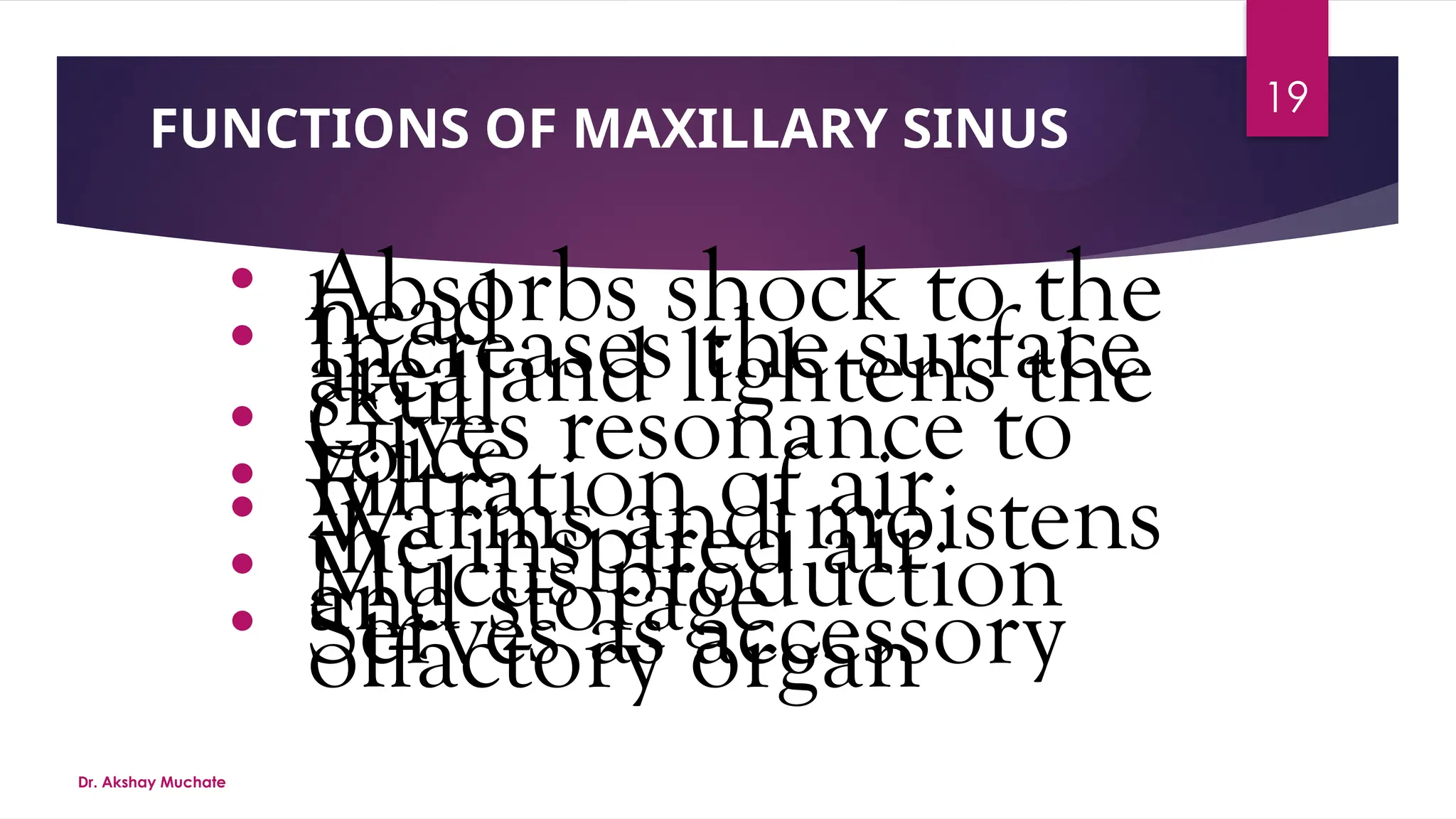 MAXILLARY SINUS - Dr. Akshay G. Muchate.pptx