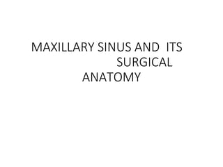 MAXILLARY SINUS AND ITS SURGICAL ANATOMY (2) (1) [Autosaved].ppt