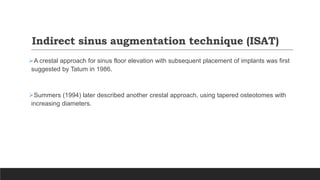 Maxillary sinus lift | PPTX