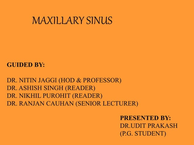 MAXILLARY SINUS LIFT PROCEDURES.ppt