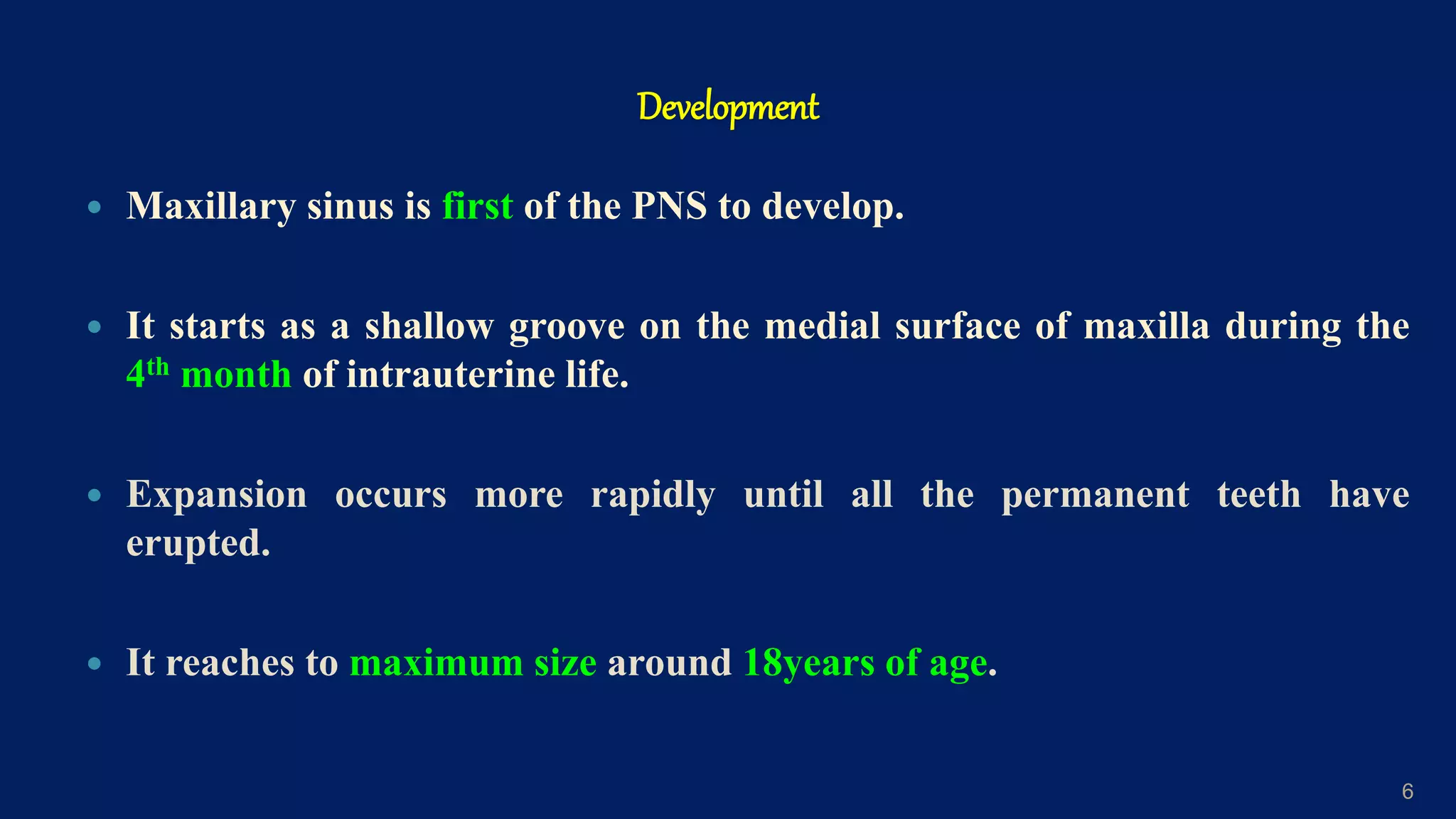 maxillary sinus anatomy histology.pptx