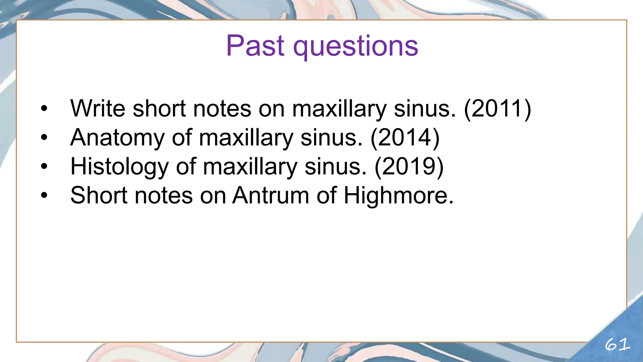 maxillary sinus anatomy histology oralbio | PPTX