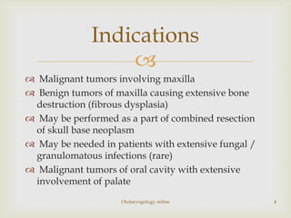 Maxillectomy a review | PPTX