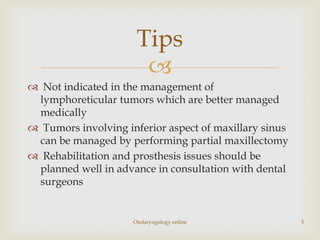 Maxillectomy a review | PPTX