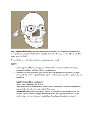Maxillectomy defect classifications cordeiro | DOCX