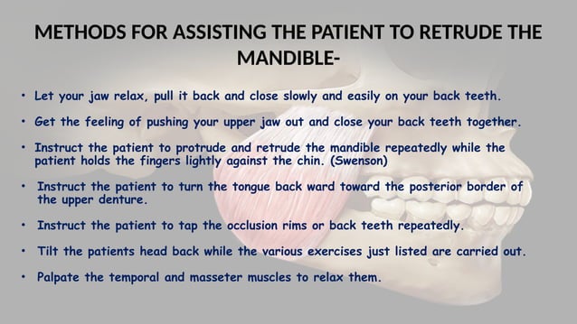 MAXILLO-MANDIBULAR RELATIONS IN PROSTHODONTICS | PPTX