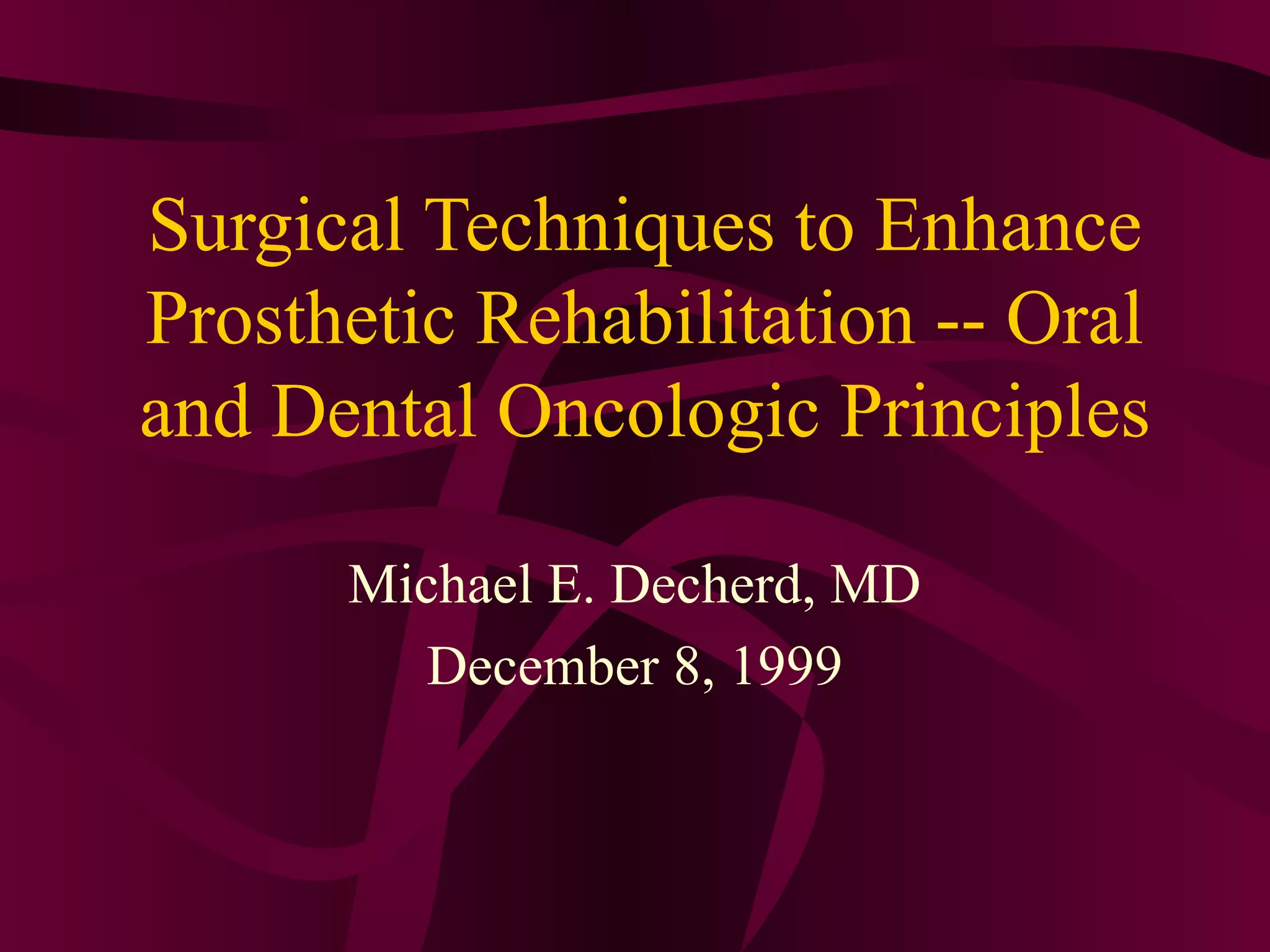 Maxillofacial prosthodontics | PPT