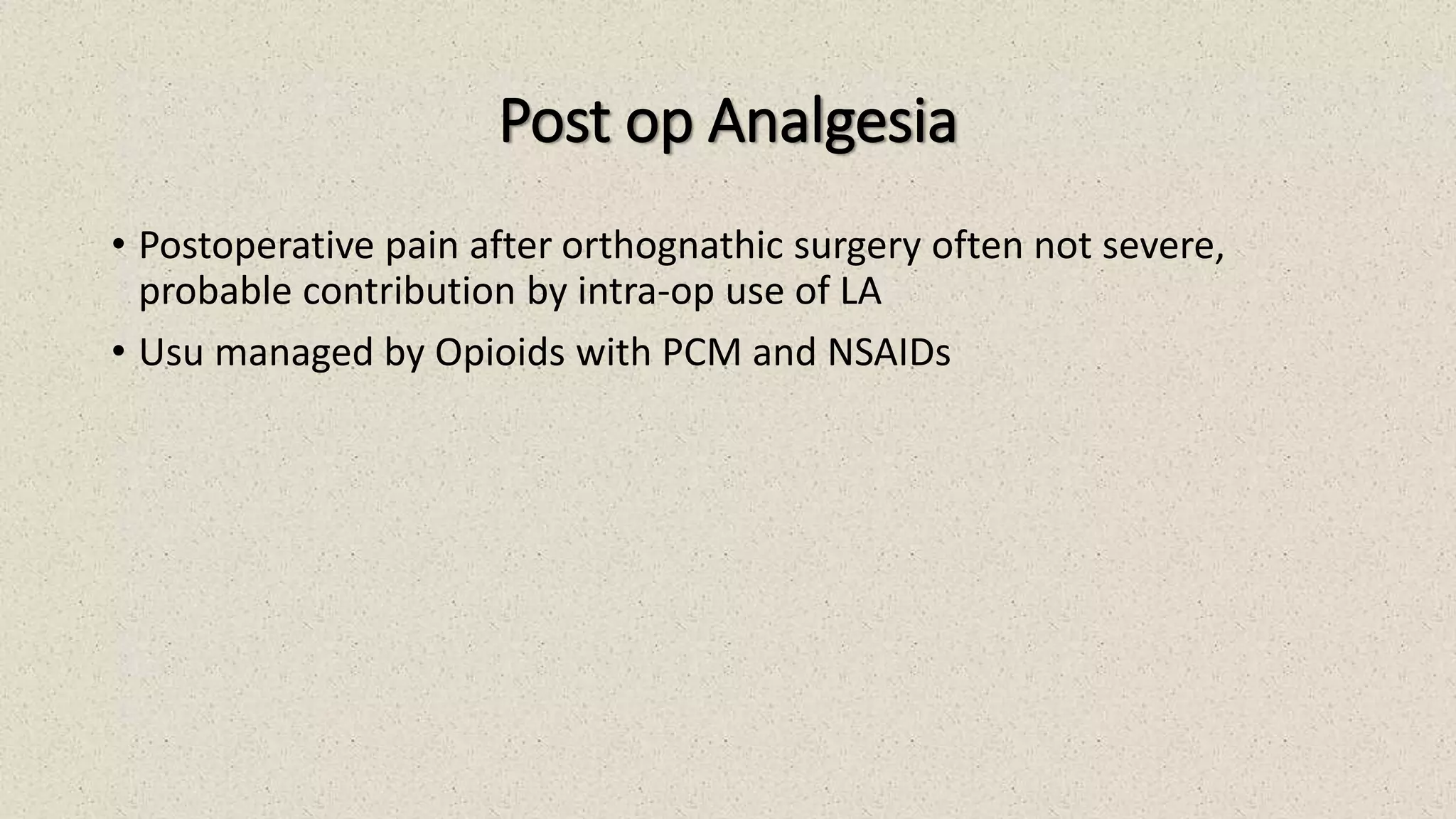 Maxillofacial surgery and anesthetic issues | PPTX