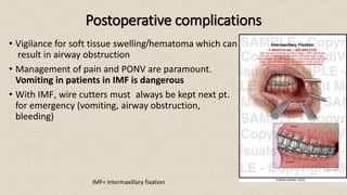 Maxillofacial surgery and anesthetic issues | PPTX