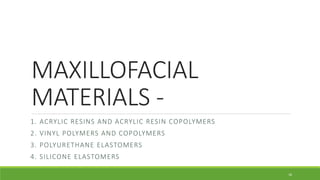 Maxillofacial materials | PDF