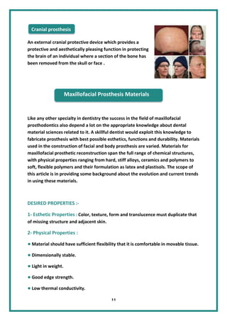 Maxillofacial Prosthesis | PDF