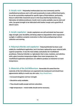 Maxillofacial Prosthesis | PDF
