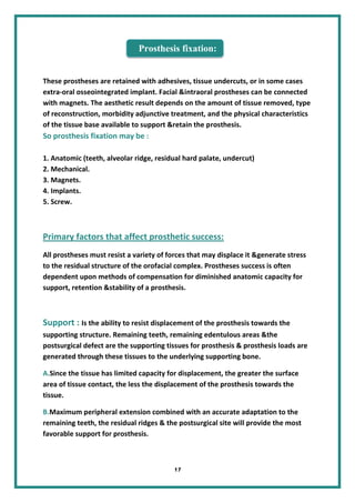 Maxillofacial Prosthesis | PDF