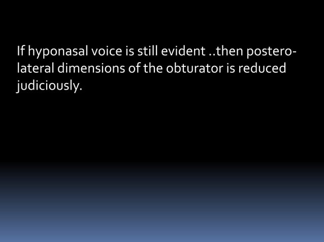 Maxillofacial prosthesis of soft cleft palate | PPTX