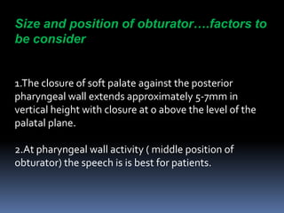 Maxillofacial prosthesis of soft cleft palate | PPTX