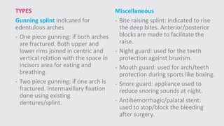 Maxillofacial Prosthetics | Intro & Basics, Obturator, Splint, Intra ...