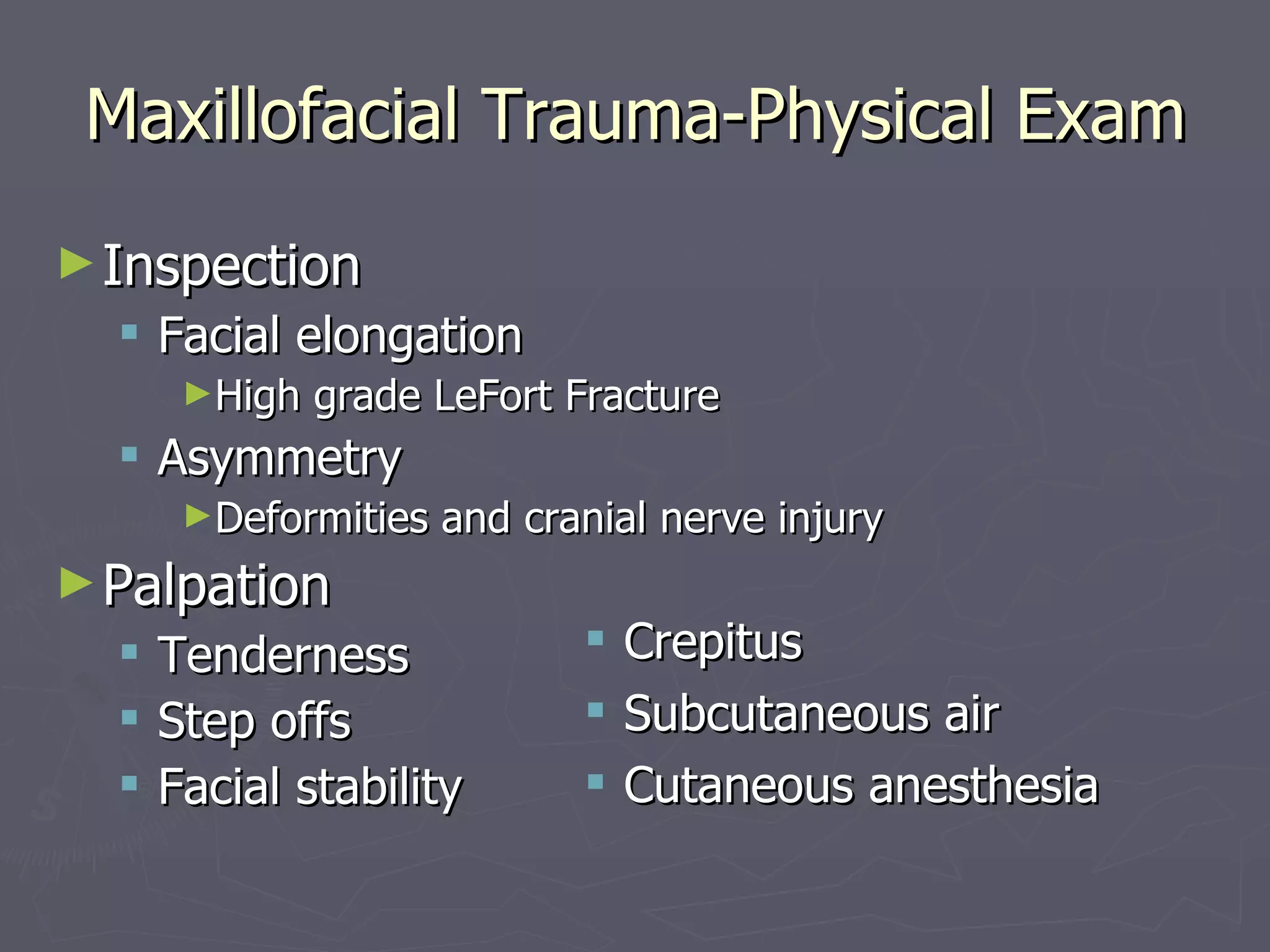 Maxillofacial trauma | PPT