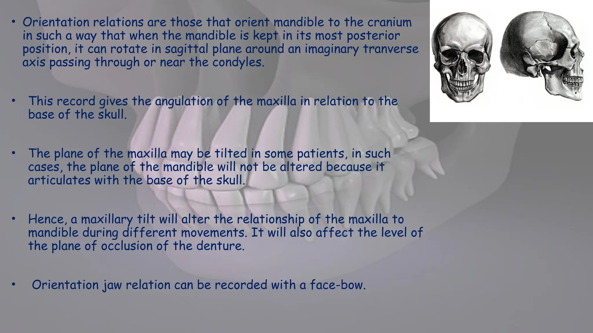 MAXILLO MANDIBULAR RELATIONS IN COMPLETE DENTURE PROSTHODONTICS | PPTX