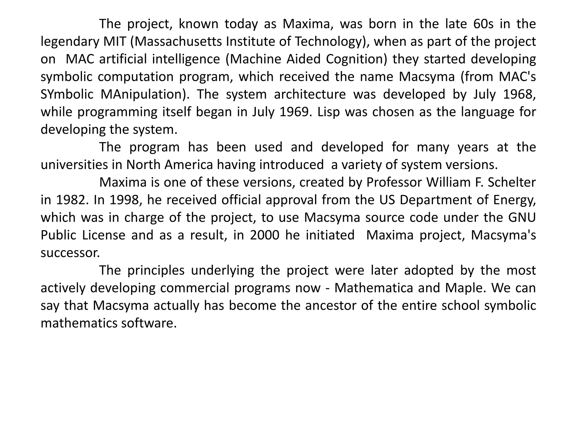 Maxima - minimalism in mathematics | PDF