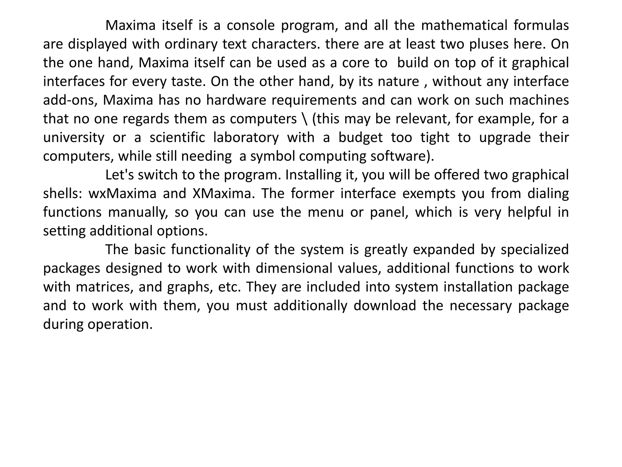 Maxima - minimalism in mathematics | PDF | Programming Languages | Computing