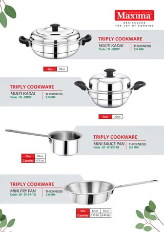 Maxima's Finest Collection of Innovative Cookware | PDF