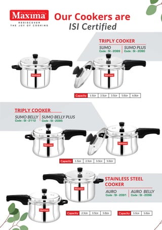 Maxima's Finest Collection of Innovative Cookware | PDF