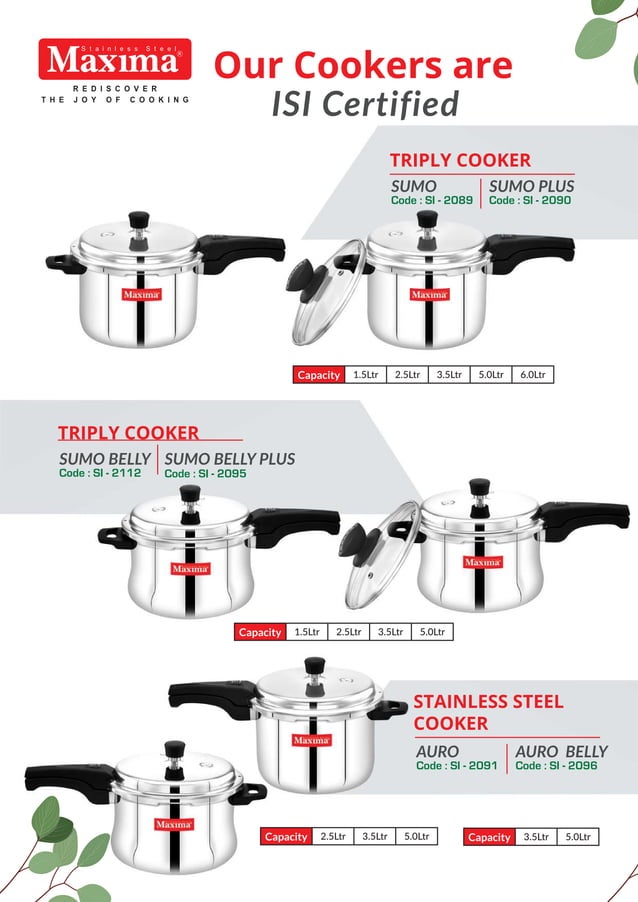 Maxima's Finest Collection of Innovative Cookware | PDF