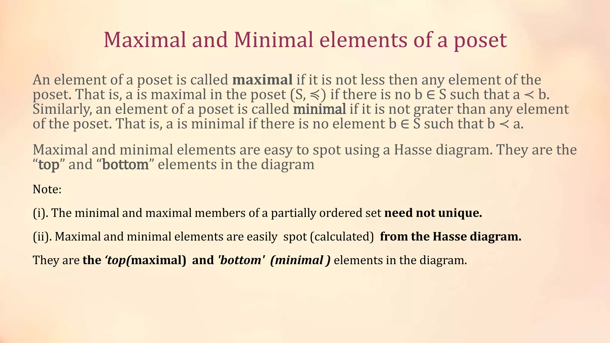 Maximal and minimal elements of poset.pptx