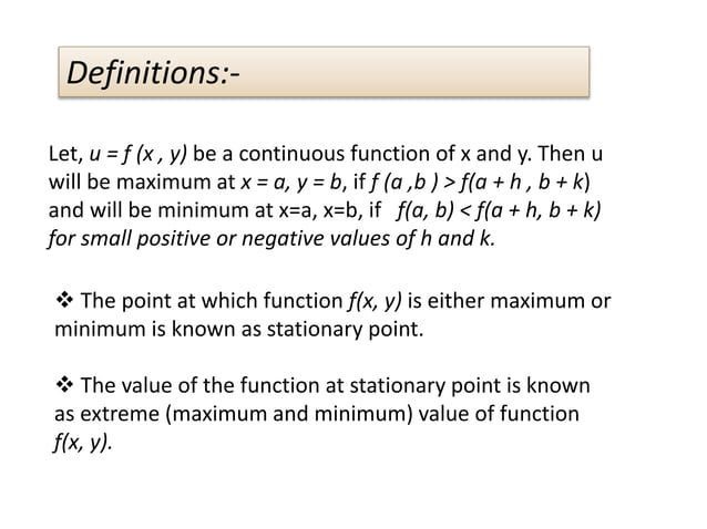 Maxima & Minima of Calculus | PPTX