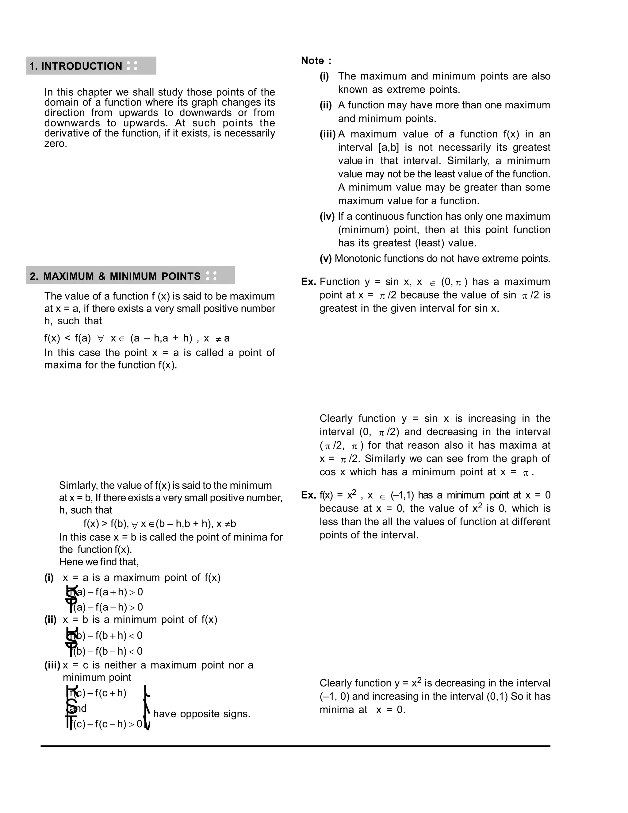 maxima & Minima thoeyr&solved.Module-4pdf | PDF