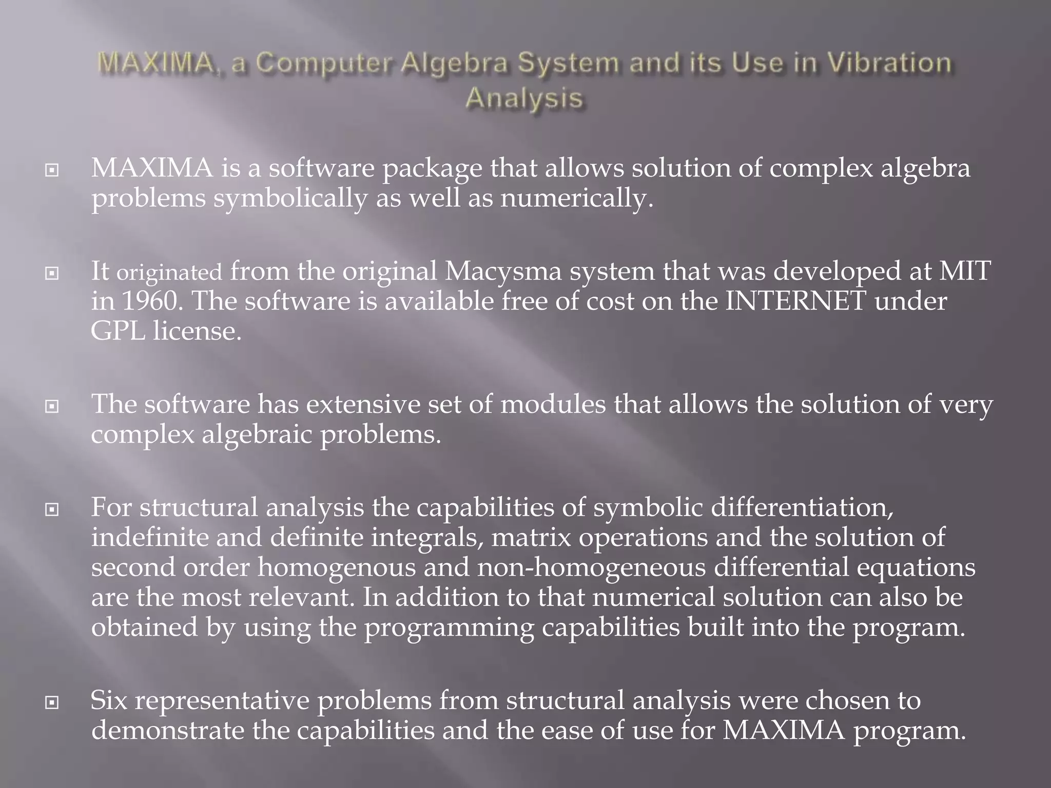 Maxima presentation | PPTX
