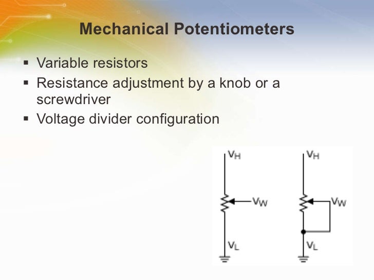 Digital Potentiometers Replace Mechanical Potentiometers Digital Potentiometers Replace Mechanical Potentiometers