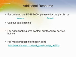 DS28EA00: 1-Wire Digital Thermometer | PPT